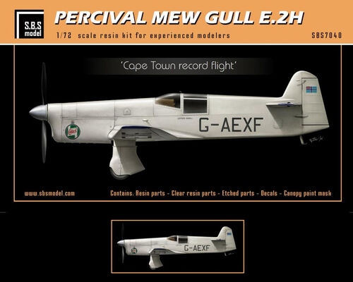 SBS Model 7040 Percival Mew Gull E.2H - Cape Town Record Flight
