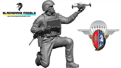 NEW! BlackSnake Model RHP-01 French 1st Parachute Hussar Regiment - Soldier No.1 (1 Figure)