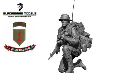 BlackSnake Model LRRP-02 "Wires" Radio Operator – 1st Infantry Division (Big Red One) LRRP Soldier No.2 (1 Figure)