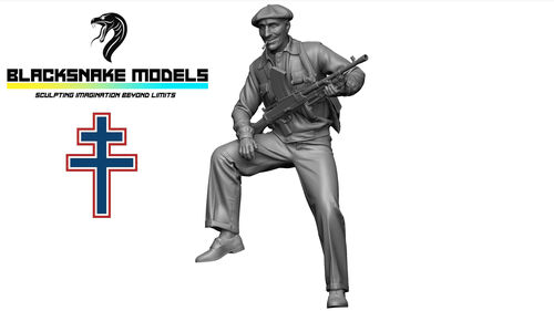 BlackSnake Model FFI-01-16 French Resistance Fighter No.1 - 1944 (1 Figure)