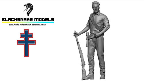 BlackSnake Model FFI-02-16 French Resistance Fighter No.2 - 1944 (1 Figure)