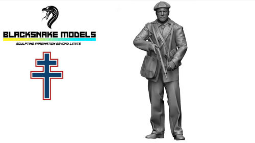 BlackSnake Model FFI-06-16 French Resistance Fighter No.6 - 1944 (1 Figure)
