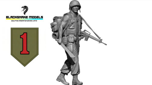 NEW! BlackSnake Model BRO-01-16 US Vietnam War Big Red One Soldier No.1 (1 Figure)