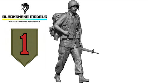 NEW! BlackSnake Model BRO-02-16 US Vietnam War Big Red One Soldier No.2 (1 Figure)
