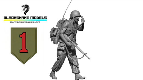NEW! BlackSnake Model BRO-03-16 US Vietnam War Big Red One Soldier No.3 (1 Figure)