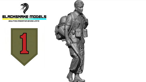 NEW! BlackSnake Model BRO-05-16 US Vietnam War Big Red One Soldier No.5 (1 Figure)