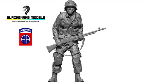 BlackSnake Model AB-82-06 US WWII 82nd Airborne Division - Soldier No.6 with BAR (1 Figure)