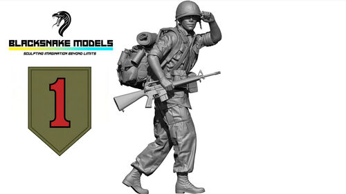 NEW! BlackSnake Model BRO-08 US Vietnam War Big Red One Soldier No.8 (1 Figure)