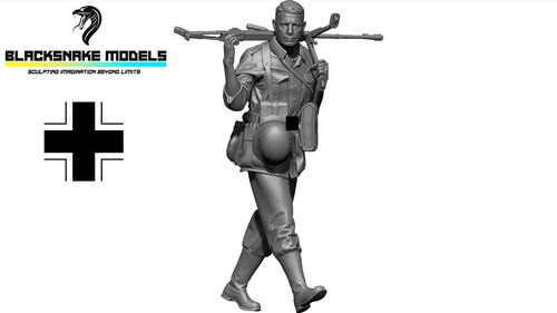 NEW! BlackSnake Model WER-09-16 German WWII Wehrmacht (1941) - PzB 39 Anti-Tank Rifle Gunner / Soldier No.9 (1 Figure)