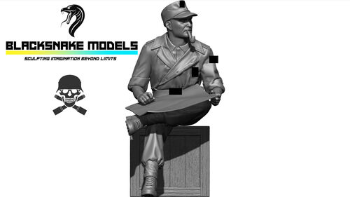 BlackSnake Model Waffen-17-16 German WWII Waffen SS Soldier No.17 - Normandy 1944 (1 Figure)