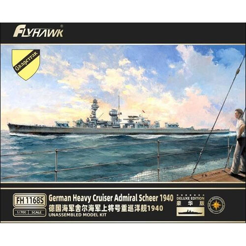 NEW! Flyhawk 1168S German Heavy Cruiser Admiral Scheer (1940) Deluxe Edition