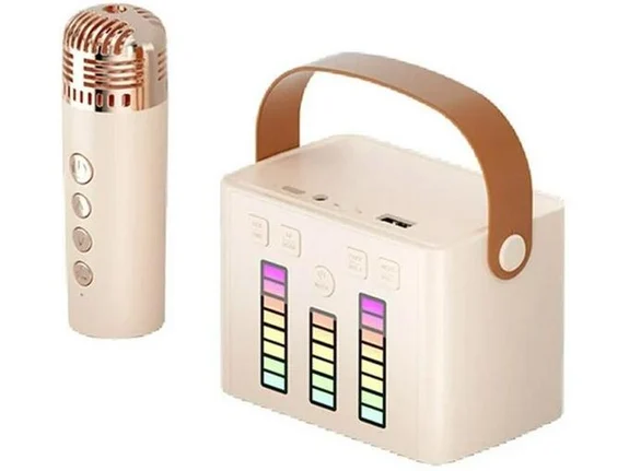 Bluetooth zvučnik karaoke set sa mikrofonom Q-2 beli