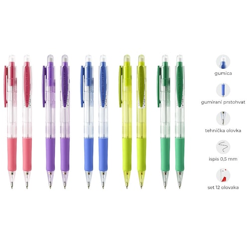 Tehnička olovka patent 0.5mm SA0907 Penac Sleek Touch pastelna zelena 47389-3