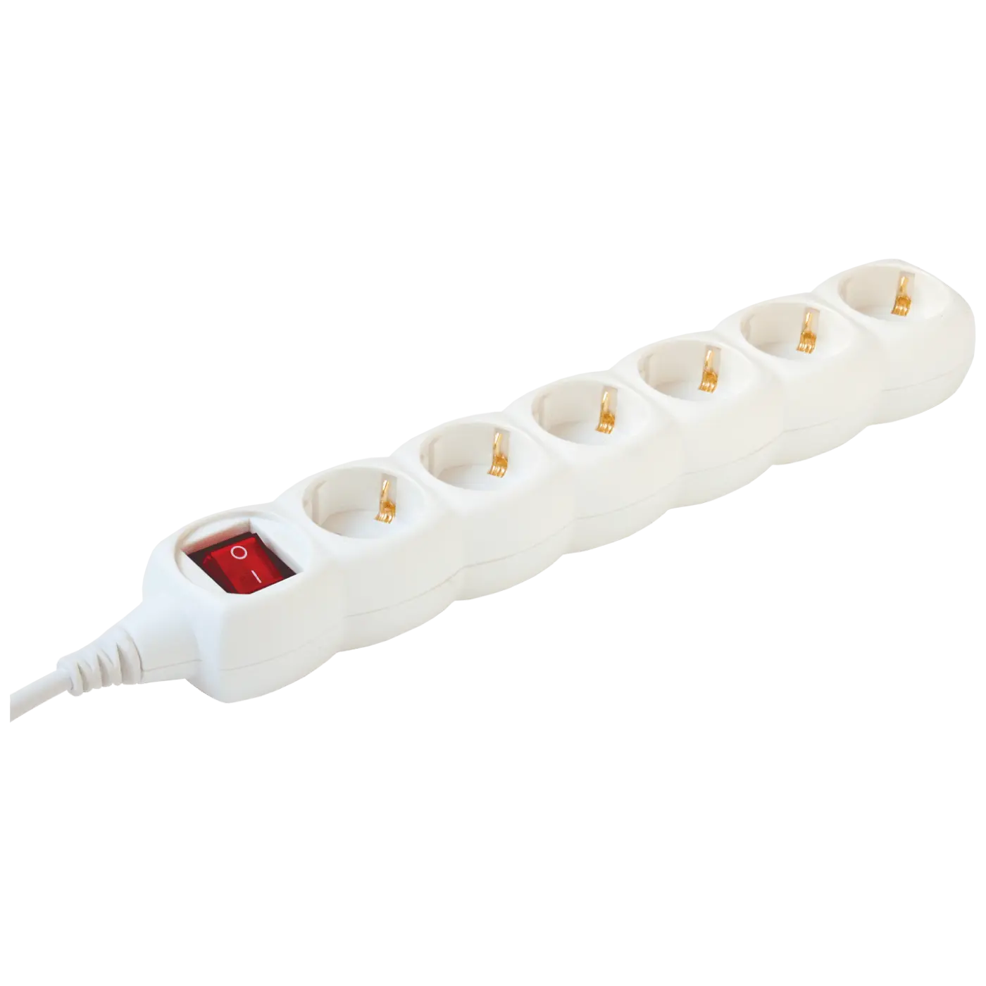 HOME Produžni kabal NV 6K/WH/1,5, 6 utičnice, prekidač, 1.5mm², 1.5m, beli