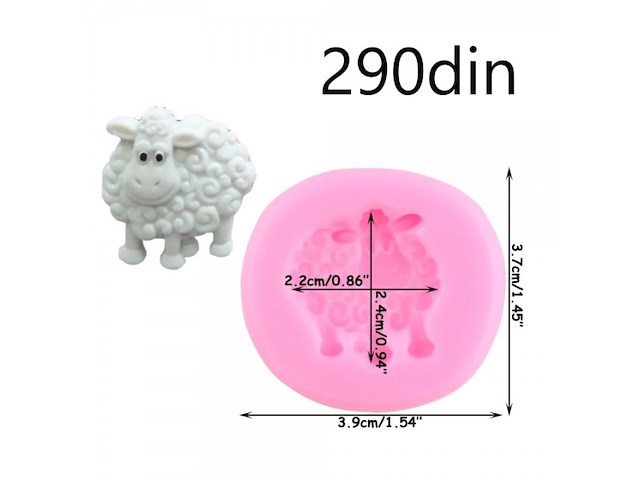 2D silikonski kalup, modla OVCA