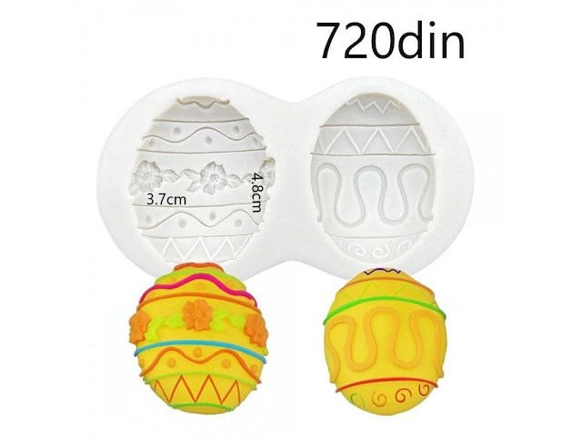 2D silikonski kalup, modla za fondan, čokoladu JAJA