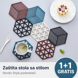 1+1 GRATIS Nordic Style - Dekorativni podmetač za čaše i šolje