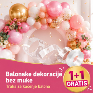 1+1 GRATIS Transparentna traka sa šupljinama za kačenje balona