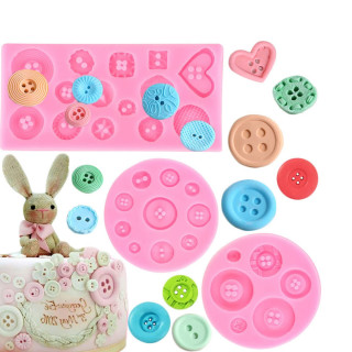 1+1 GRATIS Button mold - Modle sa motivima dugmića i srca