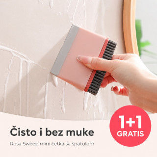 1+1 GRATIS Rosa Sweep - Mini četka sa nežnim čekinjama i glatkom špatulom