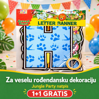 1+1 GRATIS Jungle Party - Rođendanski natpis Happy Birthday