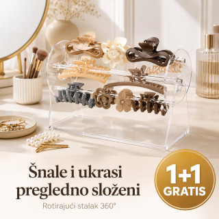 1+1 GRATIS Akrilni rotirajući stalak za šnale i ukrase 360°