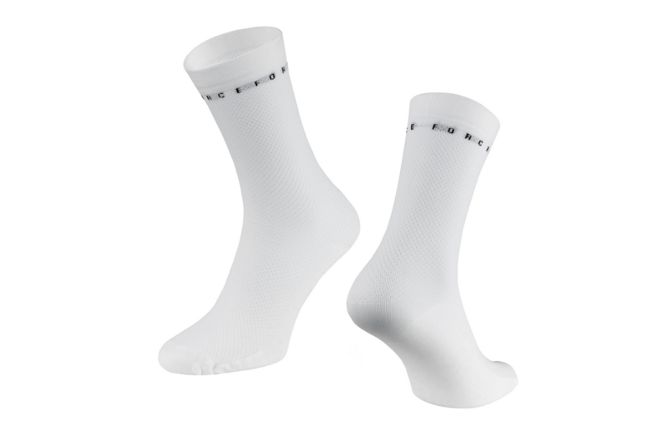 Čarape FORCE SNAP SPORT, bele L-XL / 42-46
