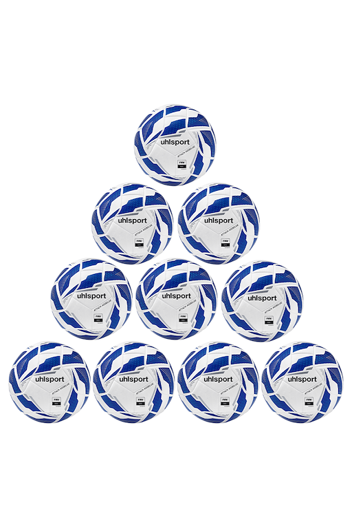 UHLSPORT PAKET LOPTI ZA FUDBAL ATTACK ADDGLUE- 10 KOM + MREŽA ZA LOPTE