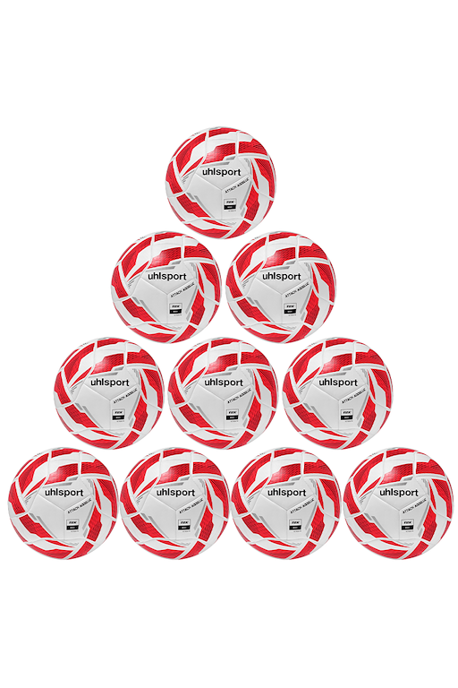 UHLSPORT PAKET LOPTI ZA FUDBAL ATTACK ADDGLUE- 10 KOM + MREŽA ZA LOPTE