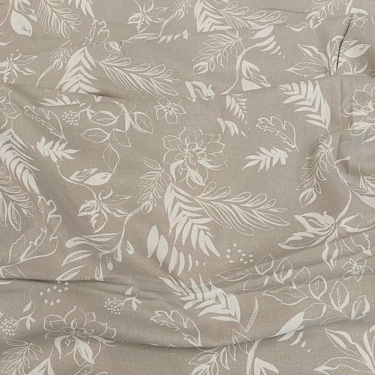 Lan viskoza SIVA OSNOVA BELI DETALJI