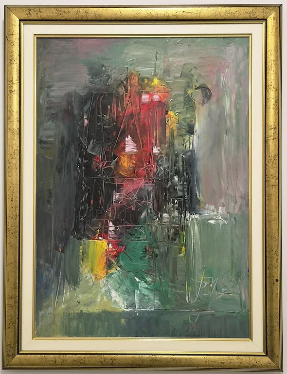 DUSAN MIKONJIC -ULJE NA PLATNU – 84X64CM – APSTRAKCIJA 5