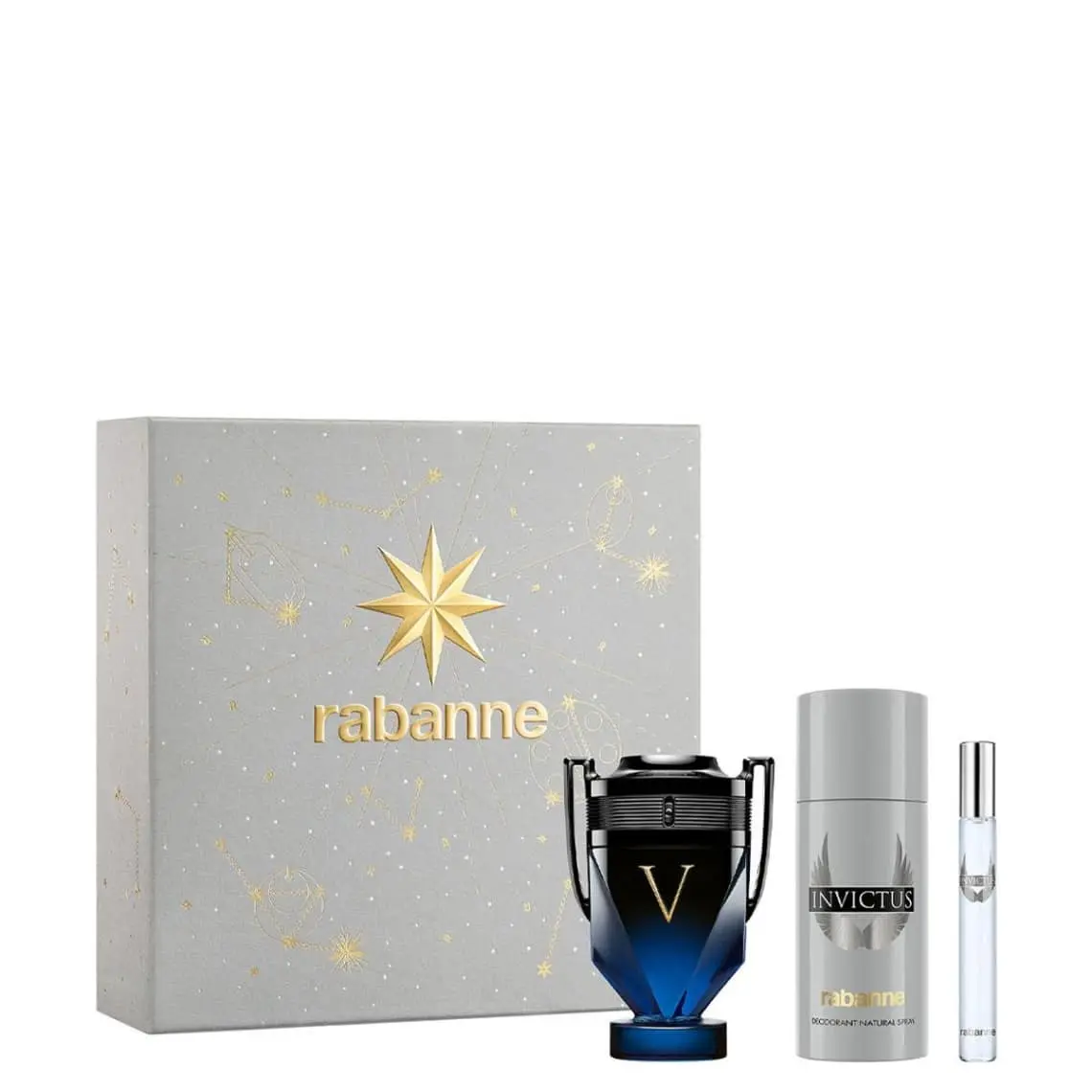 Paco Rabanne Muški parfemski set Invictus Victory Elixir EDP, 100ml+Dezodorans, 150ml+Mini parfem EDP, 10ml