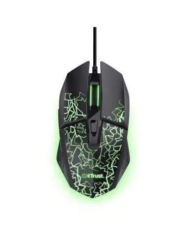 Trust geјmerski miš, GXT113 FELOX, LED, žični, USB-A, 6400 DPI, crno-zeleni