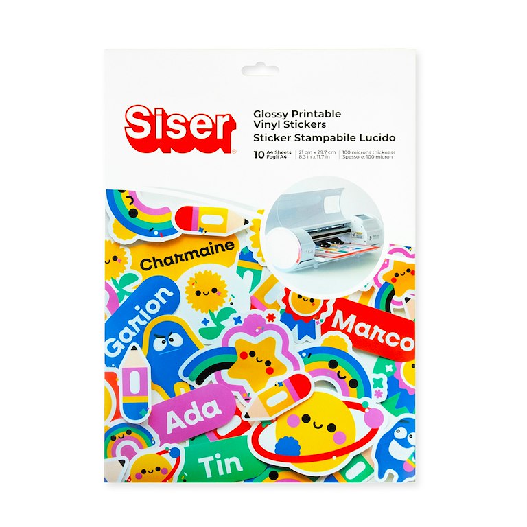 Siser Glossy Printable Vinyl Stickers 10 kom