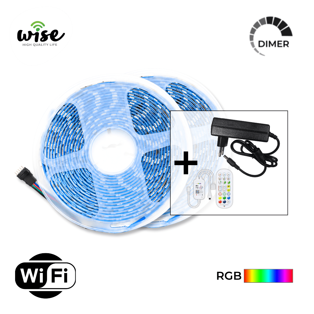 WISE pametna RGB
LED traka – 10m –
WSHLT10-RGB
