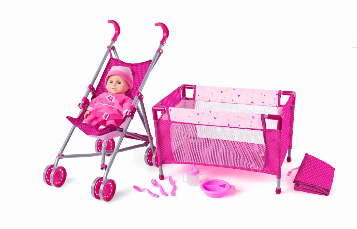 Woody Set za lutke, 4 igračke, Roze