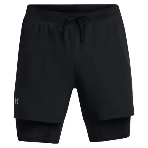 Under Armour Muški šorc Ua Launch 5'' 2-In-1, Crni