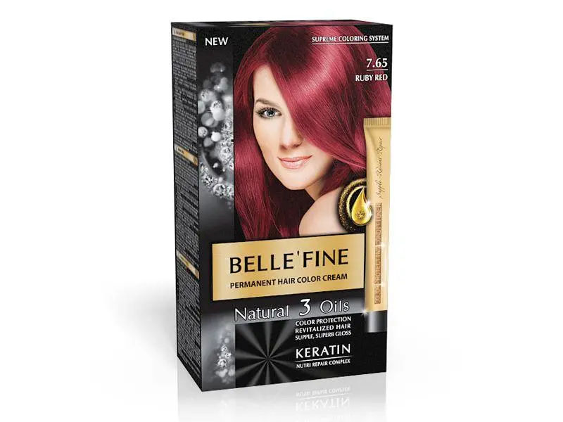 BELLE FINE farba za kosu 7.65 Ruby Red