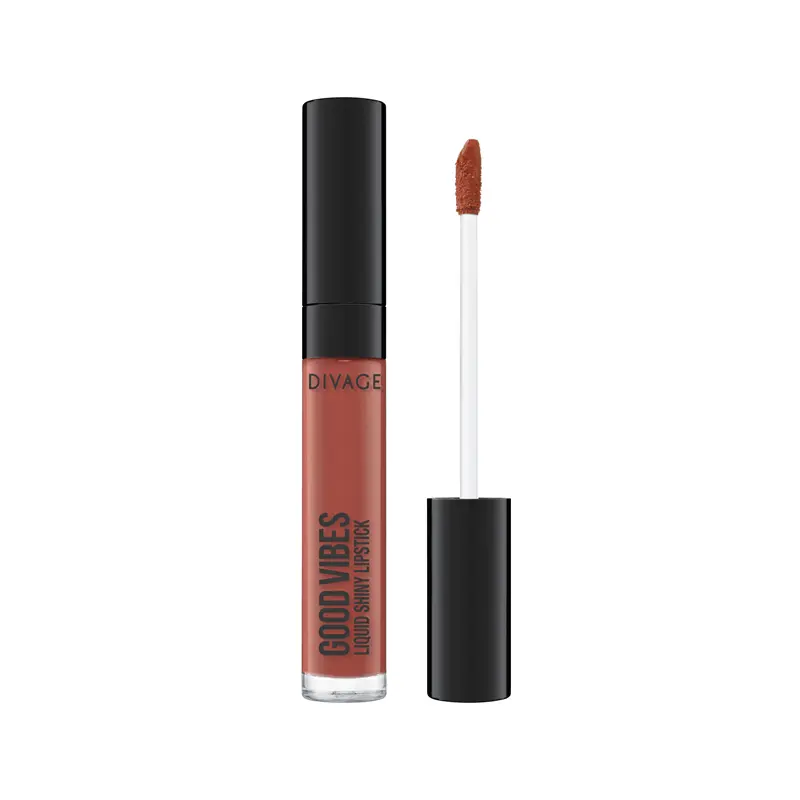 DIVAGE Tečni ruž za usne GOOD VIBES LIQUID SHINY 05 Dark Nude