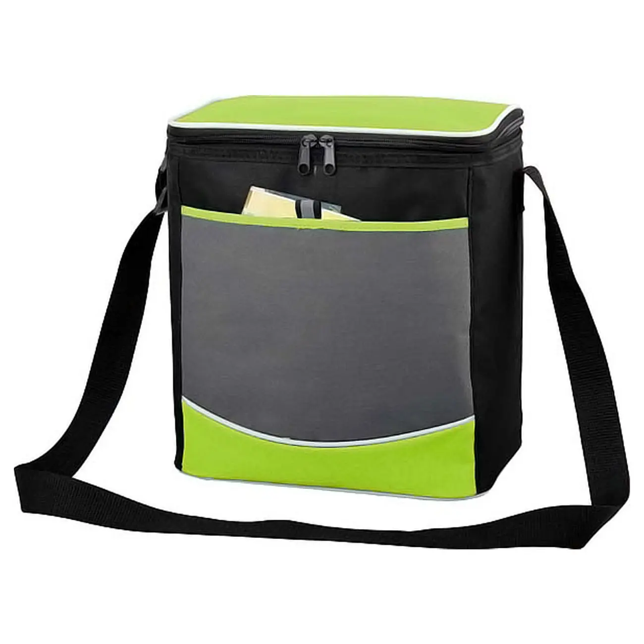 Rashladna torba, 11.6 l, 26 x 16.5 x 28.5 cm, Crno-zelena