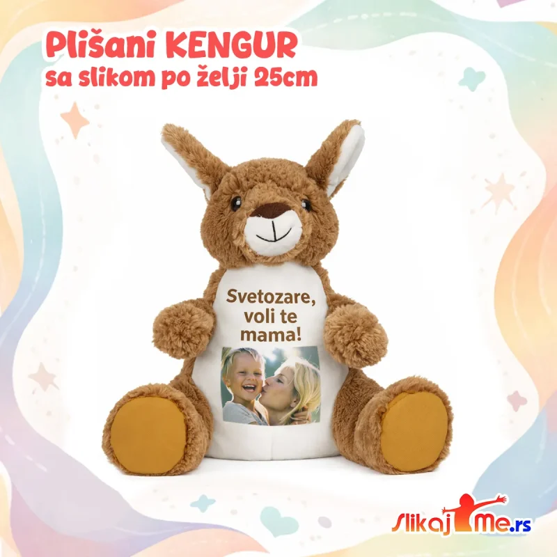 Plišani kengur sa slikom po želji