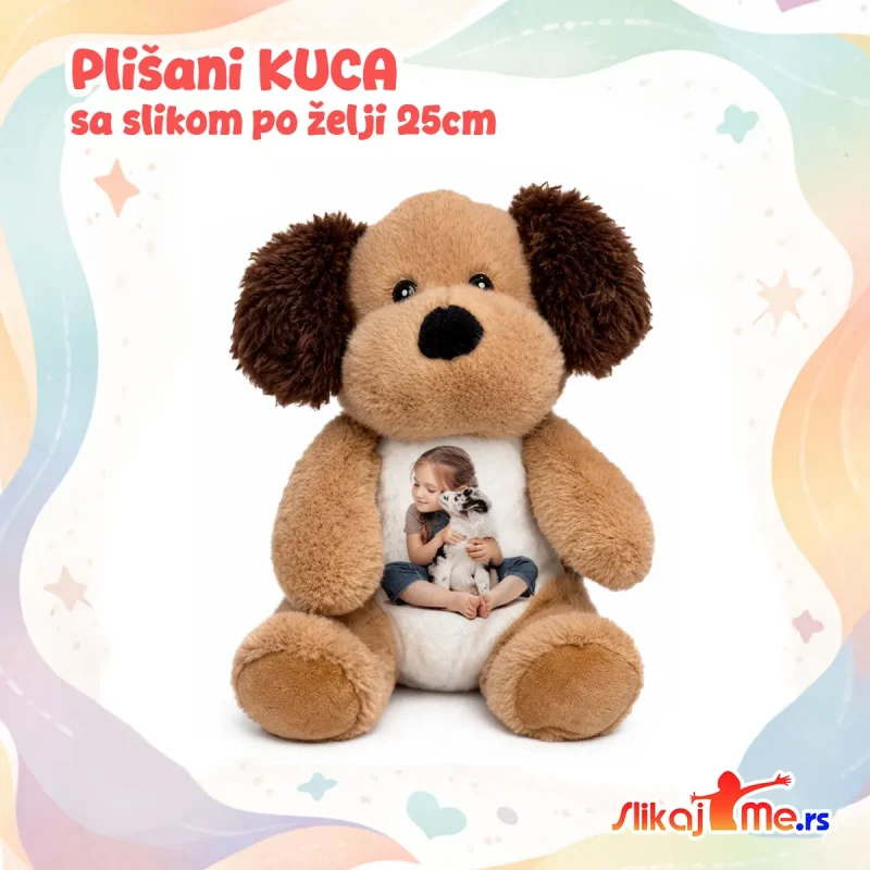 Plišani kuca sa slikom po želji