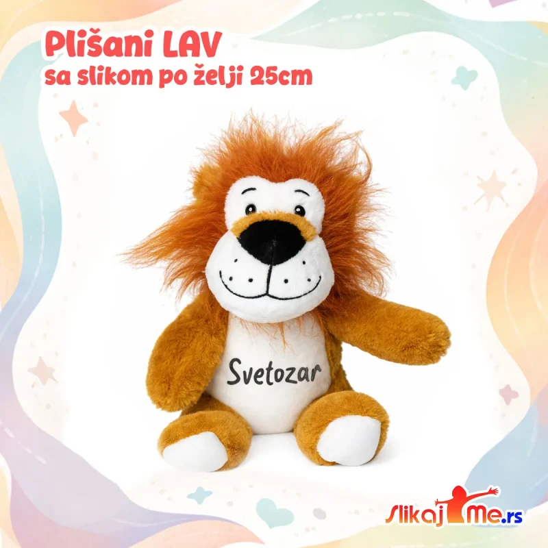 Plišani lav sa slikom po želji