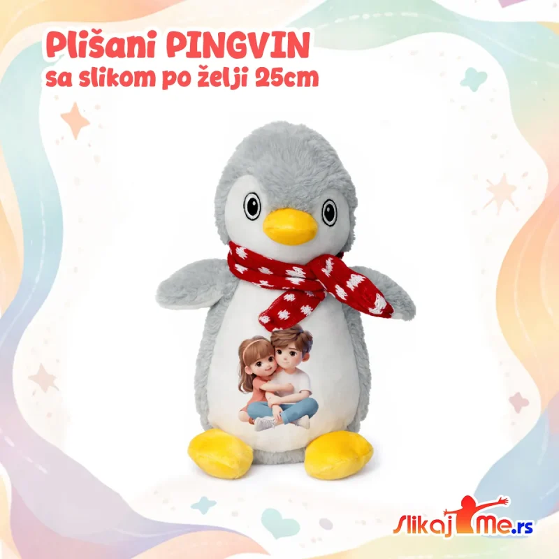 Plišani pingvin sa slikom po želji