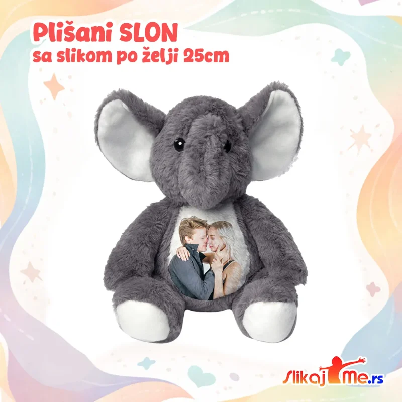 Plišani slon sa slikom po želji