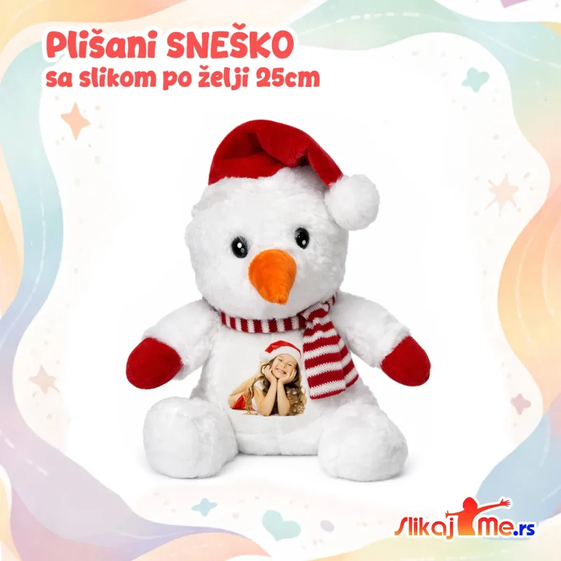 Plišani sneško sa slikom po želji