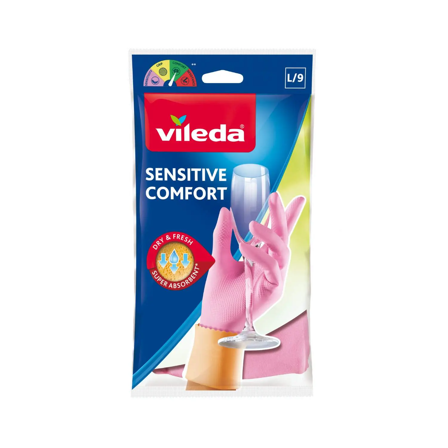 Vileda Rukavice Sensitive, Roze