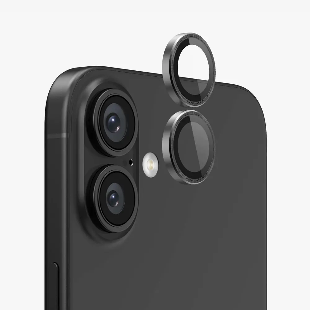 TOP SHOCK Zastita za kameru za iPhone 16/iPhone 16 Plus, Crna