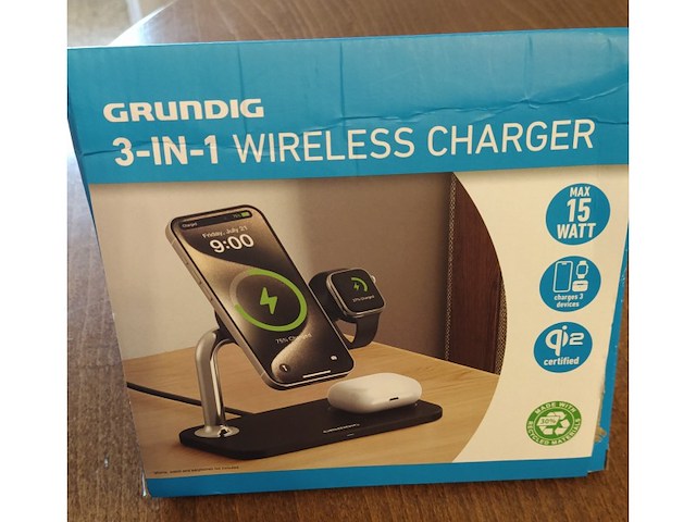 Grundig 3-u-1 bezicni punjac (wireless charger)