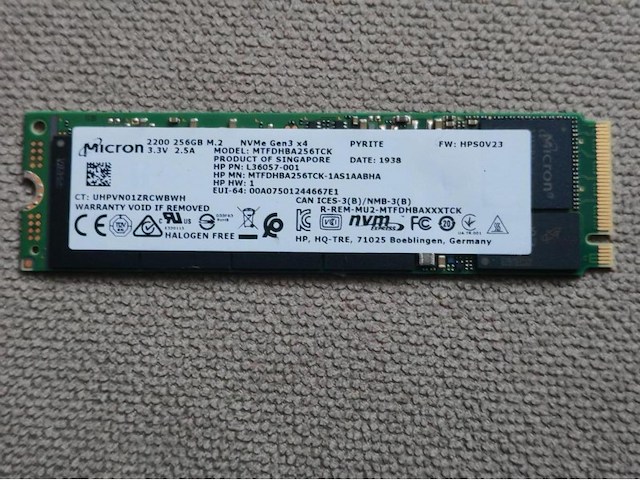 MICRON 2200 256GB SSD M.2 dostupno odmah
